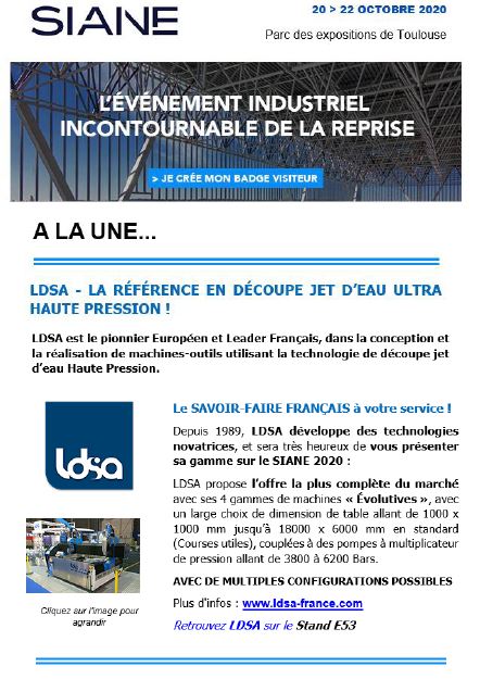 Salons Archives - LDSA - Découpe jet d'eau haute pression